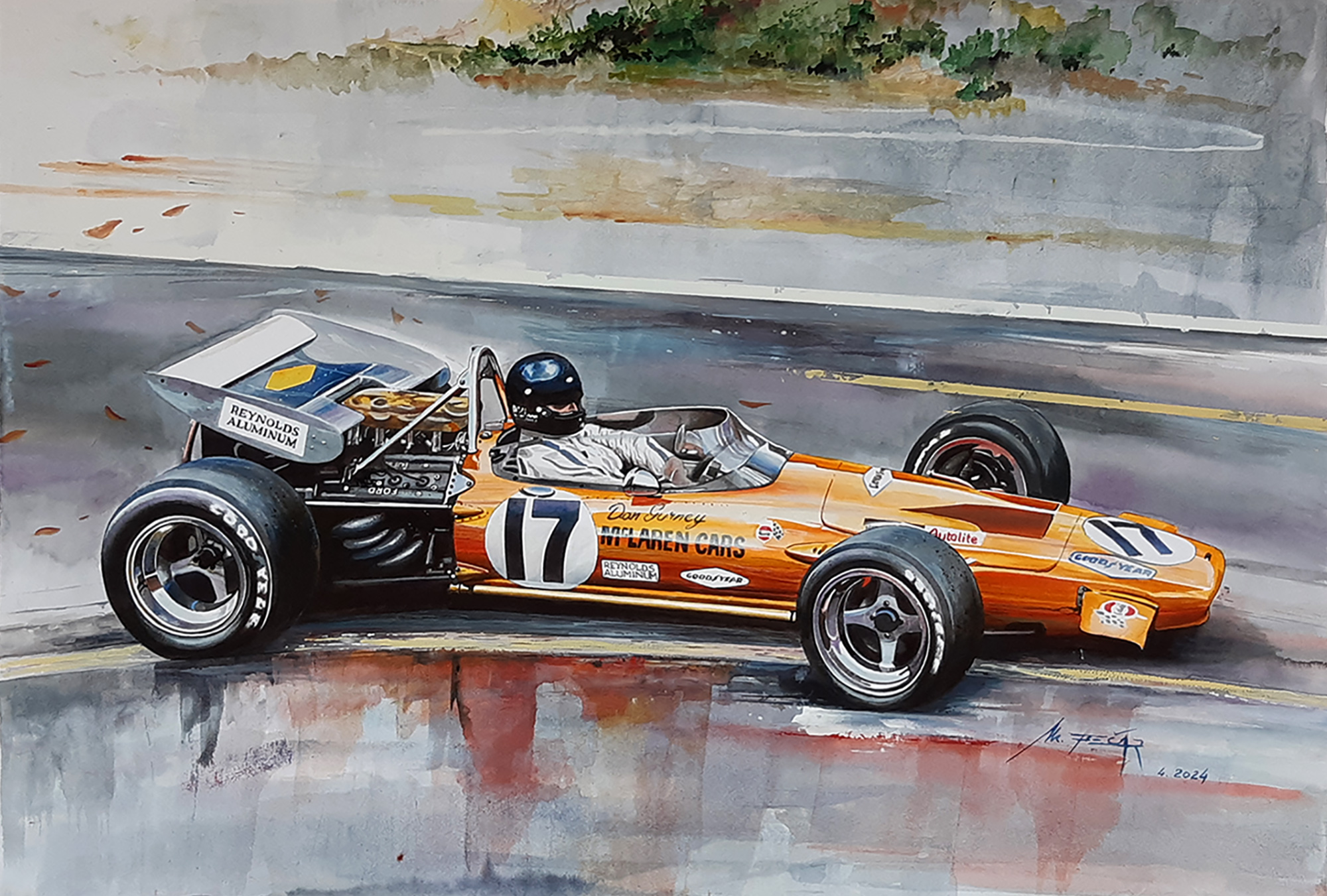Gurney and McLaren-Ford - Marijan Pečar